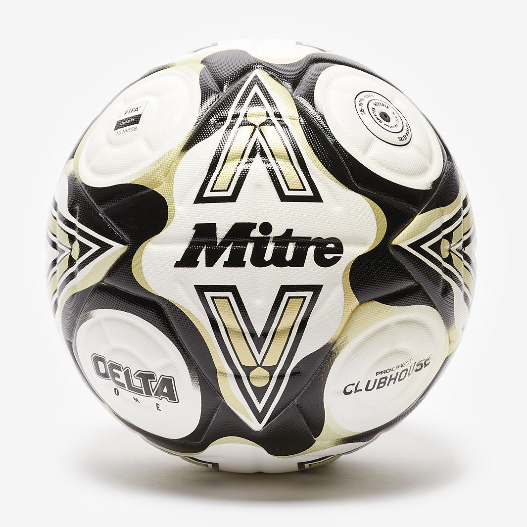 Mitre 24 Clubhouse Delta One - White/Black/Gold - Footballs