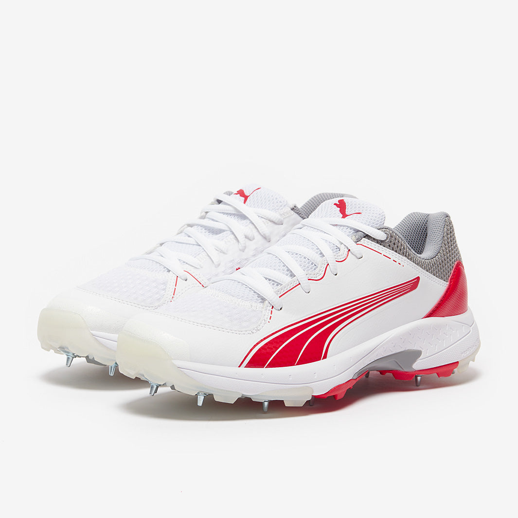 Puma evoSPEED 24.1 Cricket Shoe - White/Red - Mens Shoes
