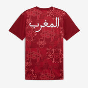Puma Morocco 2025 SS Pre-Match Shirt - Intense Red/Archive Green - Mens ...
