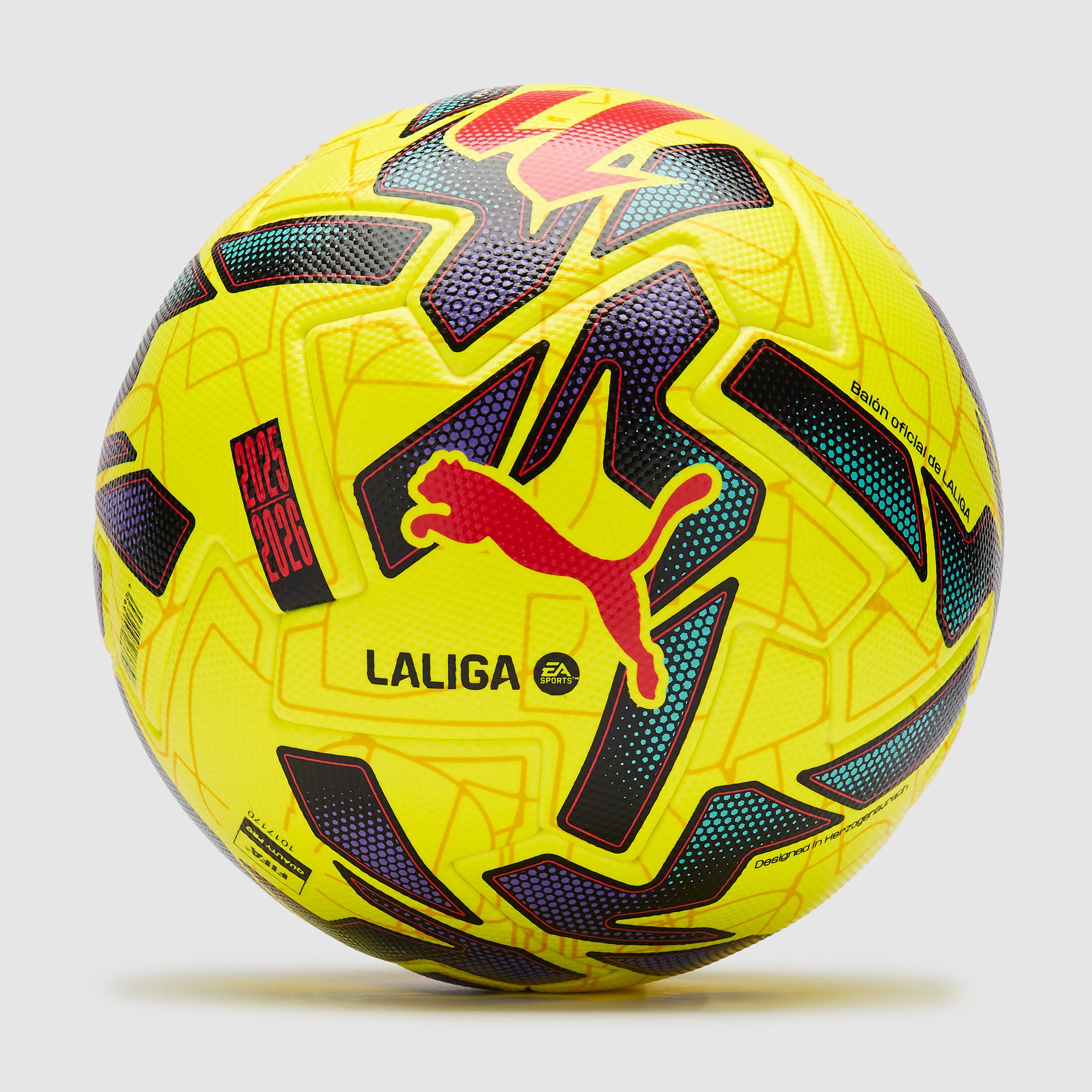 Puma Orbita LaLiga 1 25/26 Football - Fluo Yellow/ Multi Colour - Footballs