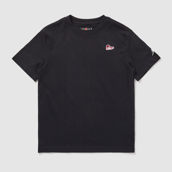 Jordan Older Kids AJ1 Patch T-Shirt (8-15Y) - Black - Tops - Boys Clothing