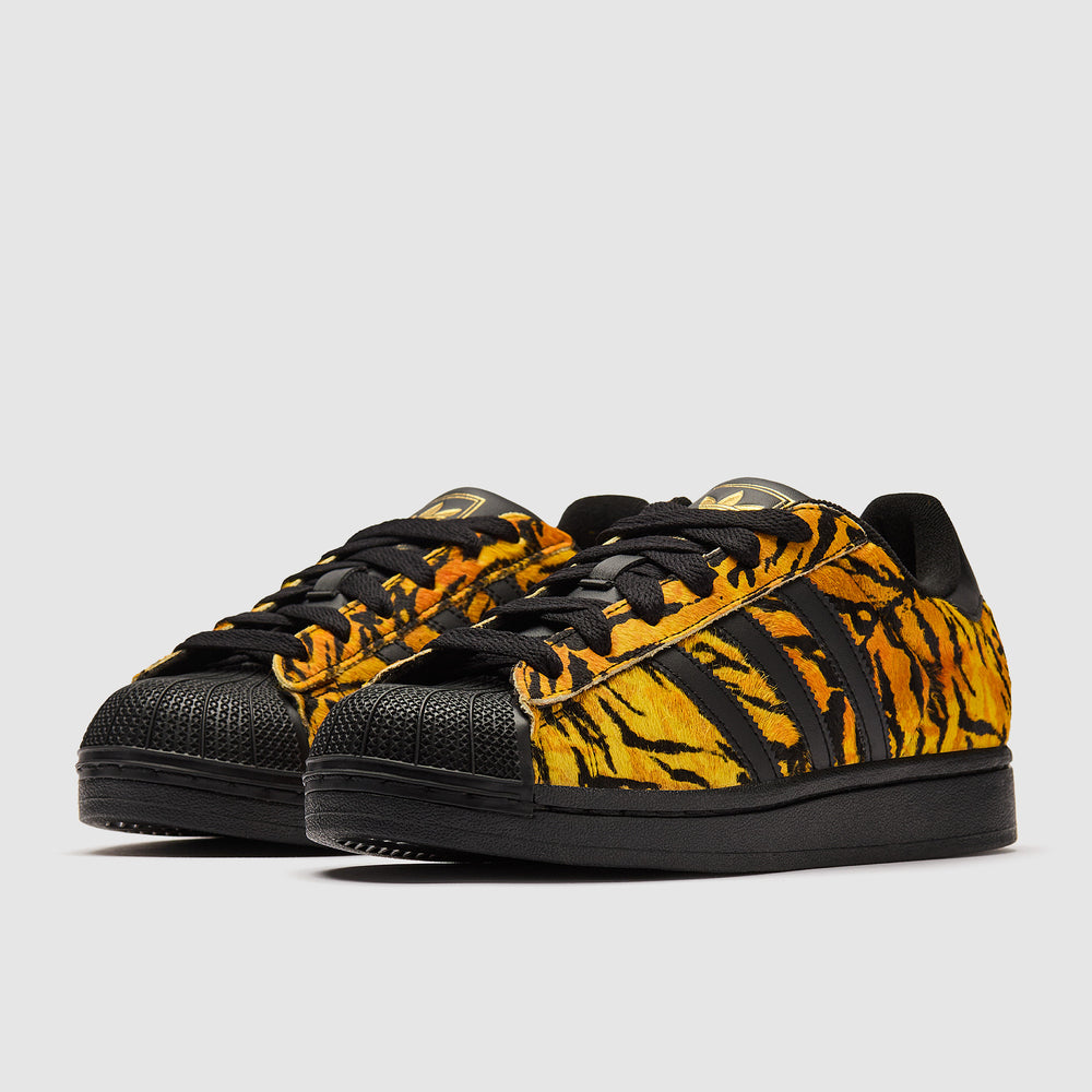 adidas Originals Womens Superstar II - Yellow/Core Black/Gold Metallic ...