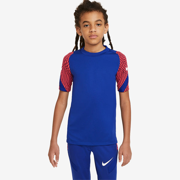 Nike Kids Dry Strike SS Top NG - Deep Royal Blue/Dark Beetroot/White ...