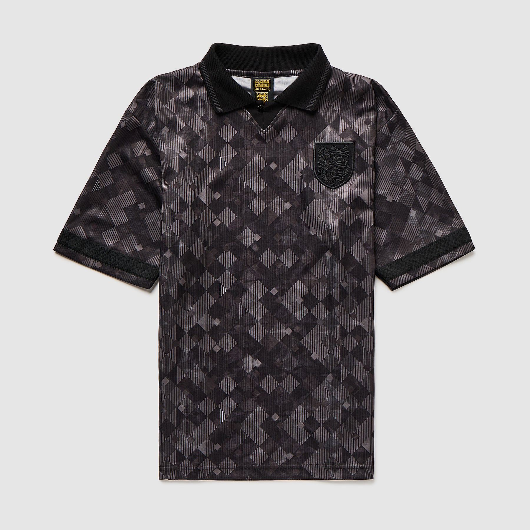 Score Draw Retro England 1990 Black-Out Shirt