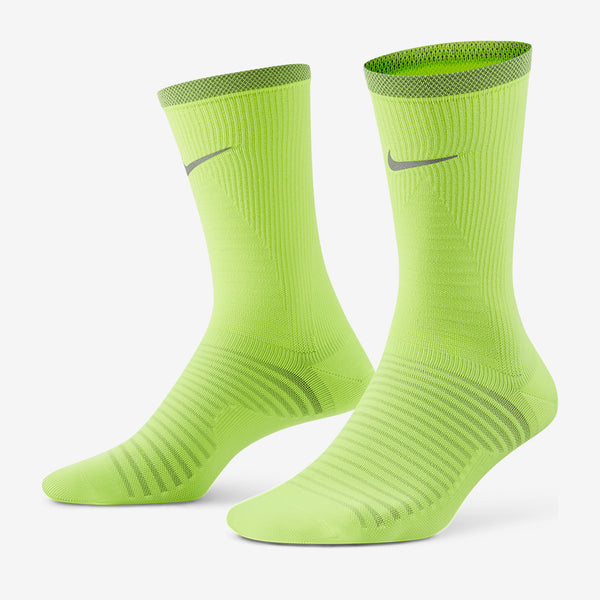 Nike Spark Lightweight Crew Socks - Volt/Reflective Silv - Running Socks