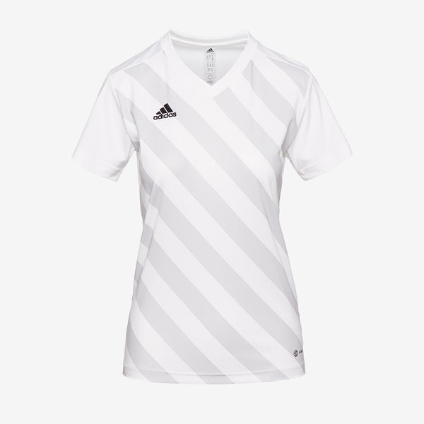 adidas Entrada 22 Womens GFX SS Shirt - White/Team Light Grey - Womens ...
